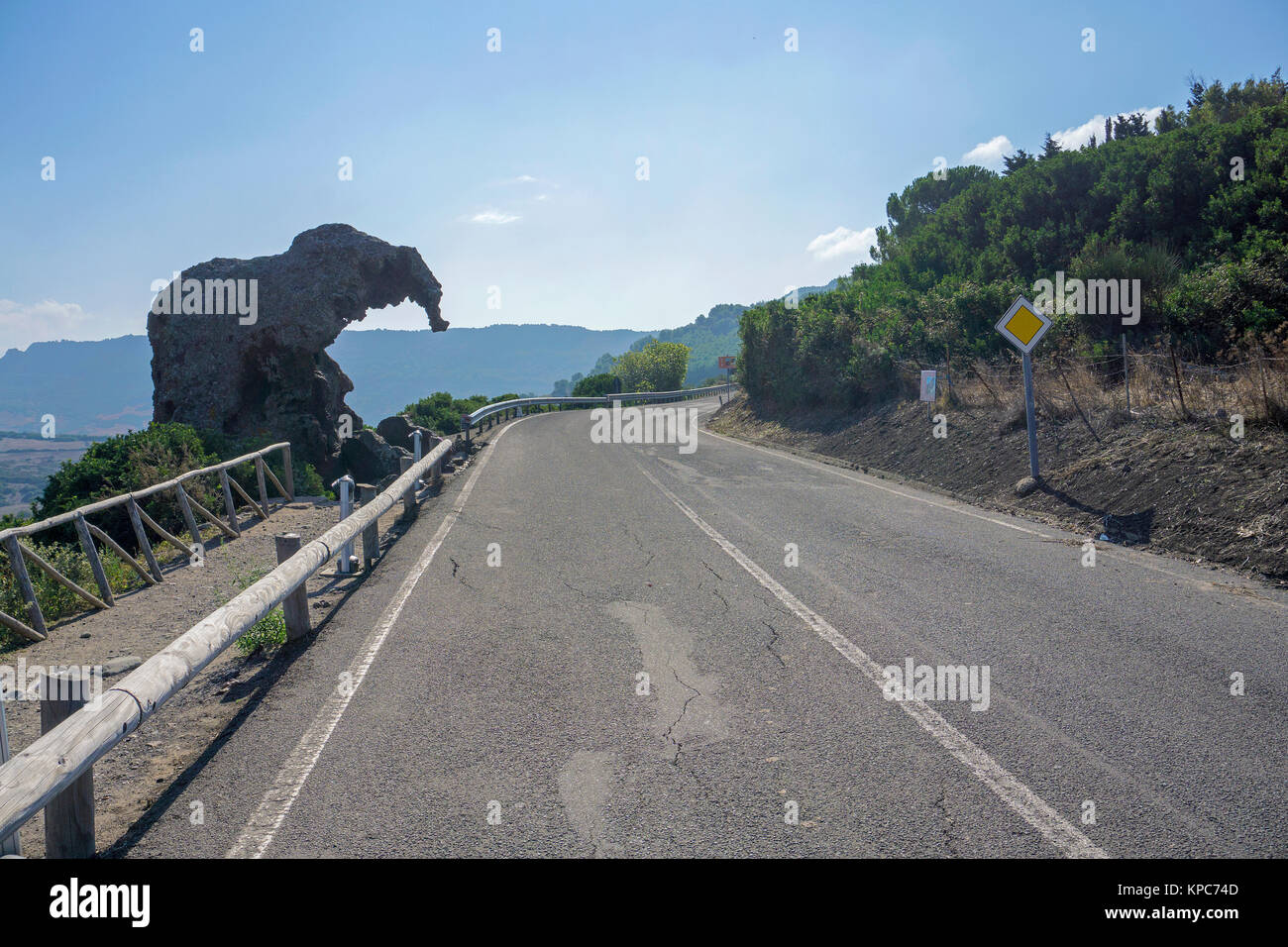 Elephant rock, tourist attraction at Castelsardo, Sardinia, Italy ...
