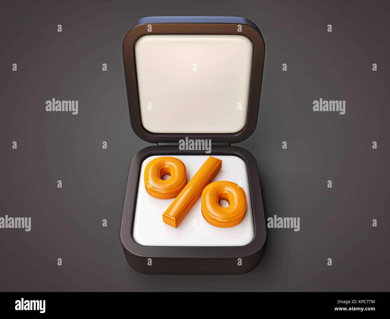 percentage symbol black box isolated Stock Photo - Alamy