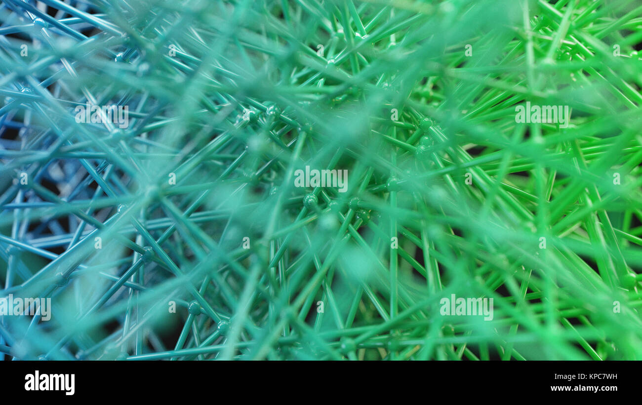 molecule atomic microcosm background with blured atoms and nodes ...