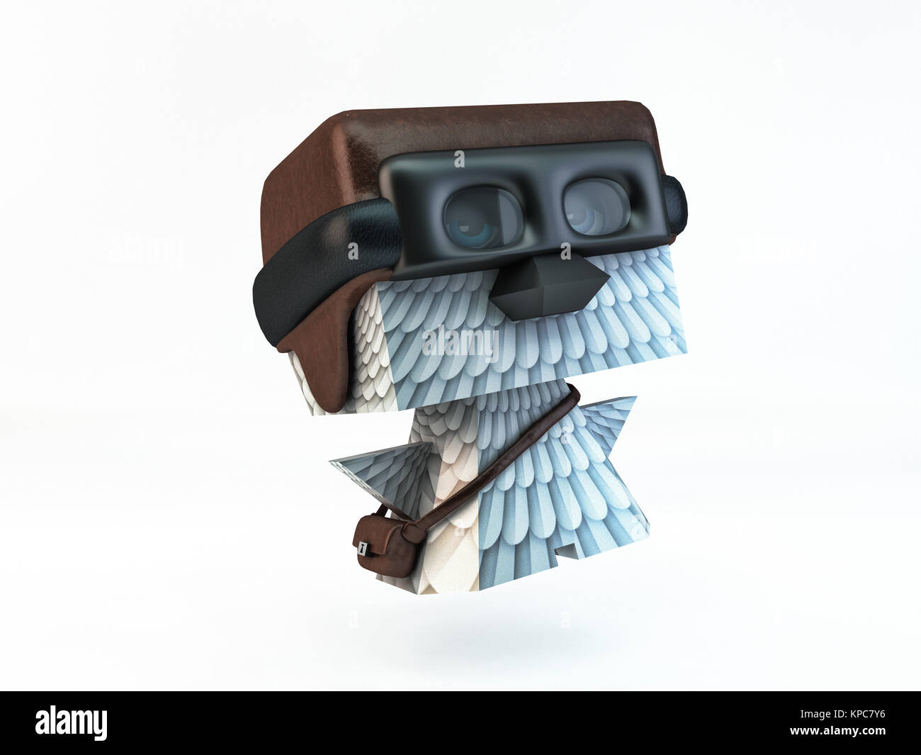 dove pigeon post carrier pilot bird character Stock Photo - Alamy