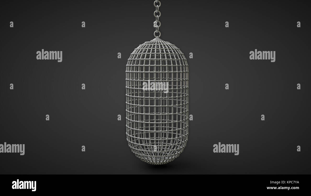 prisoners capsule vertical man-riding cage Stock Photo - Alamy