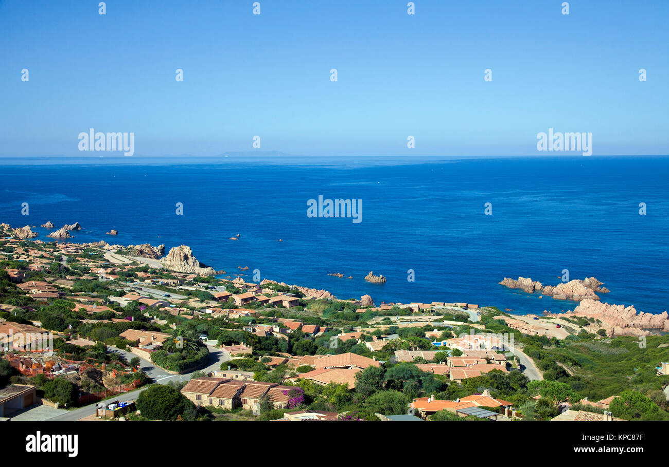 Holiday complex at Costa Paradiso, Sardinia, Italy, Mediterranean sea ...
