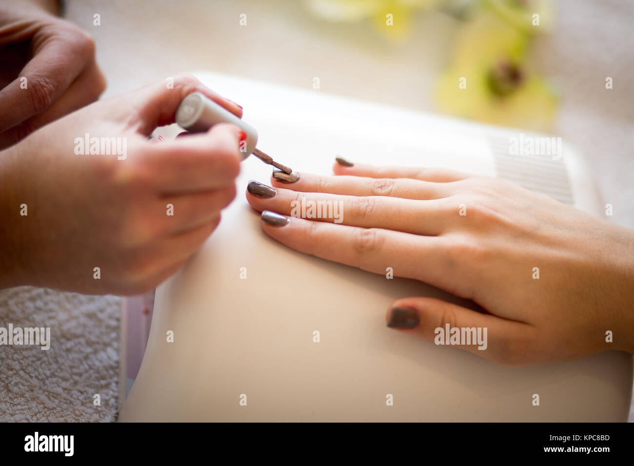 woman in nail care Stock Photo - Alamy