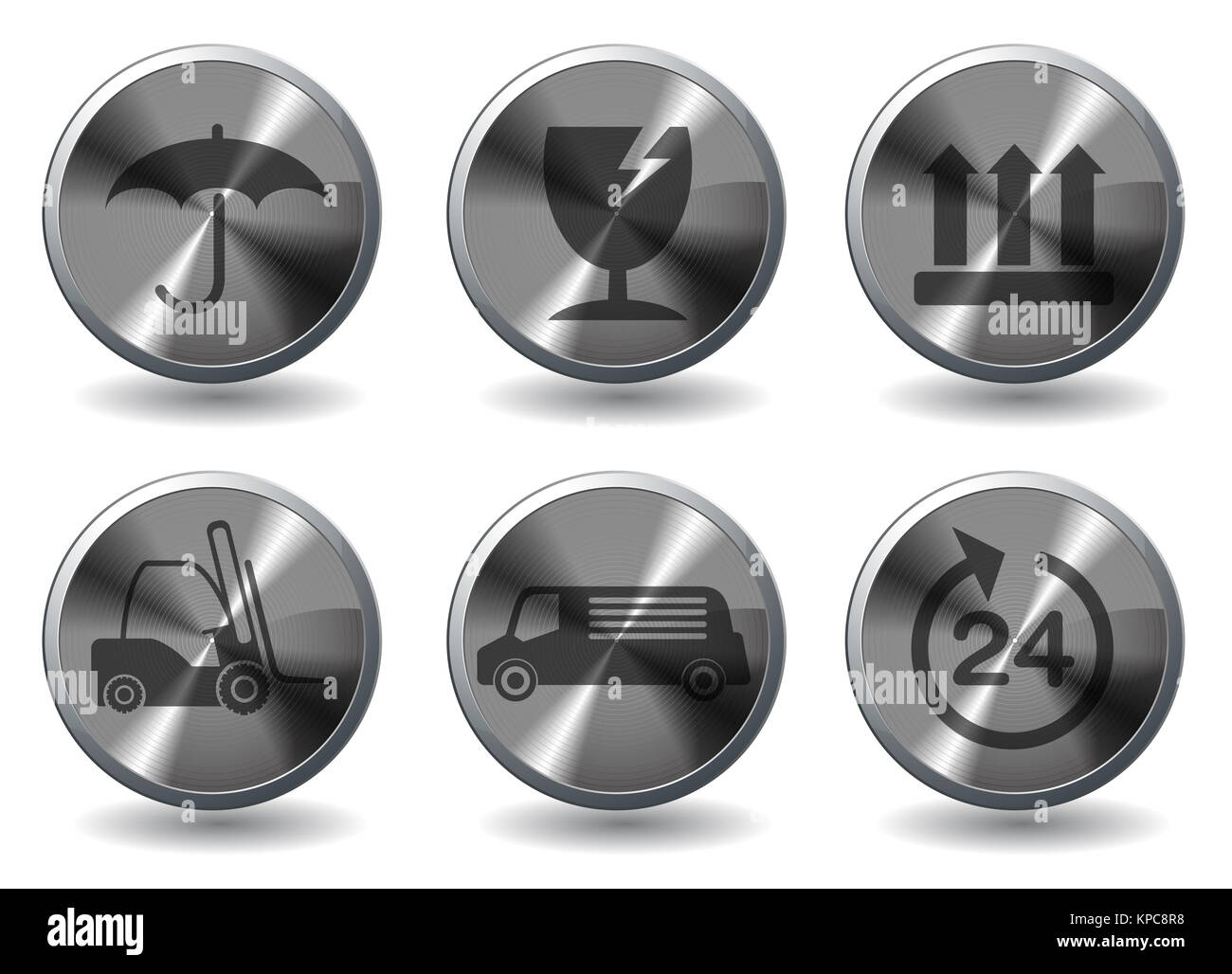 Cargo shipping icons set Stock Photo - Alamy