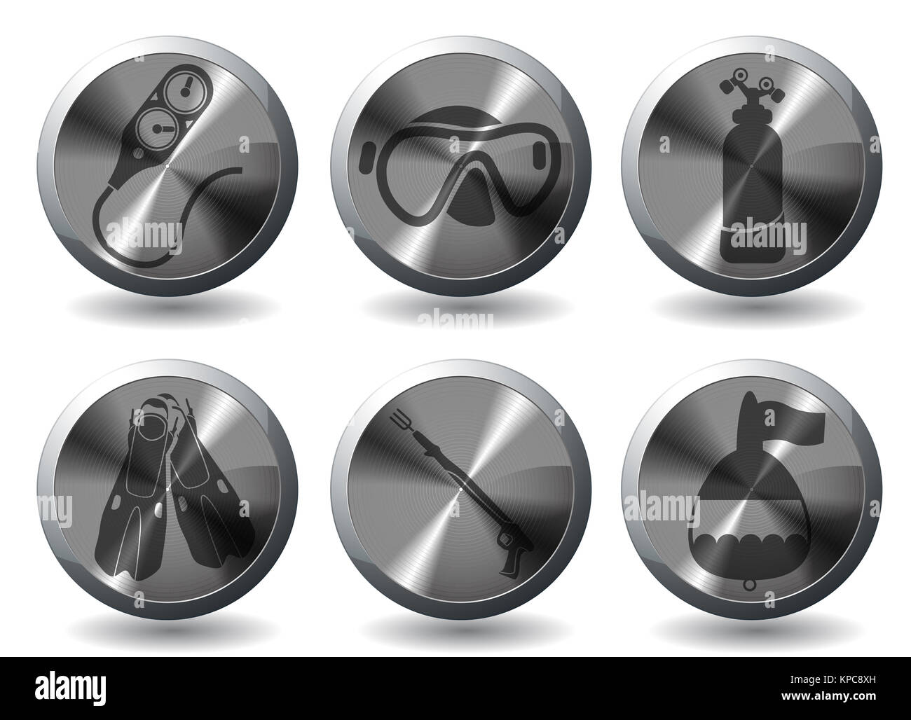 Diving icon set Stock Photo - Alamy