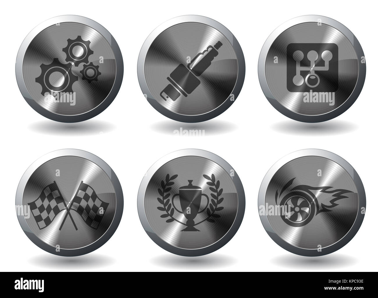 Racing icons set Stock Photo - Alamy