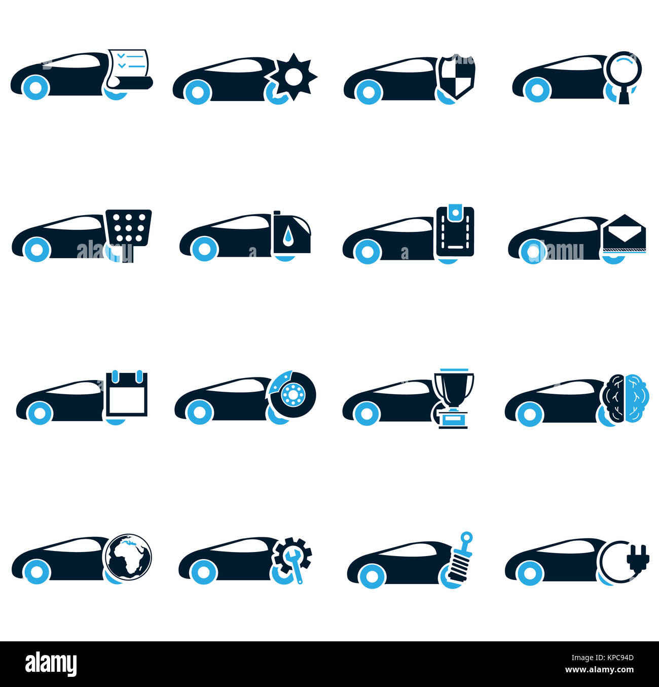 Car service icons set Stock Photo - Alamy