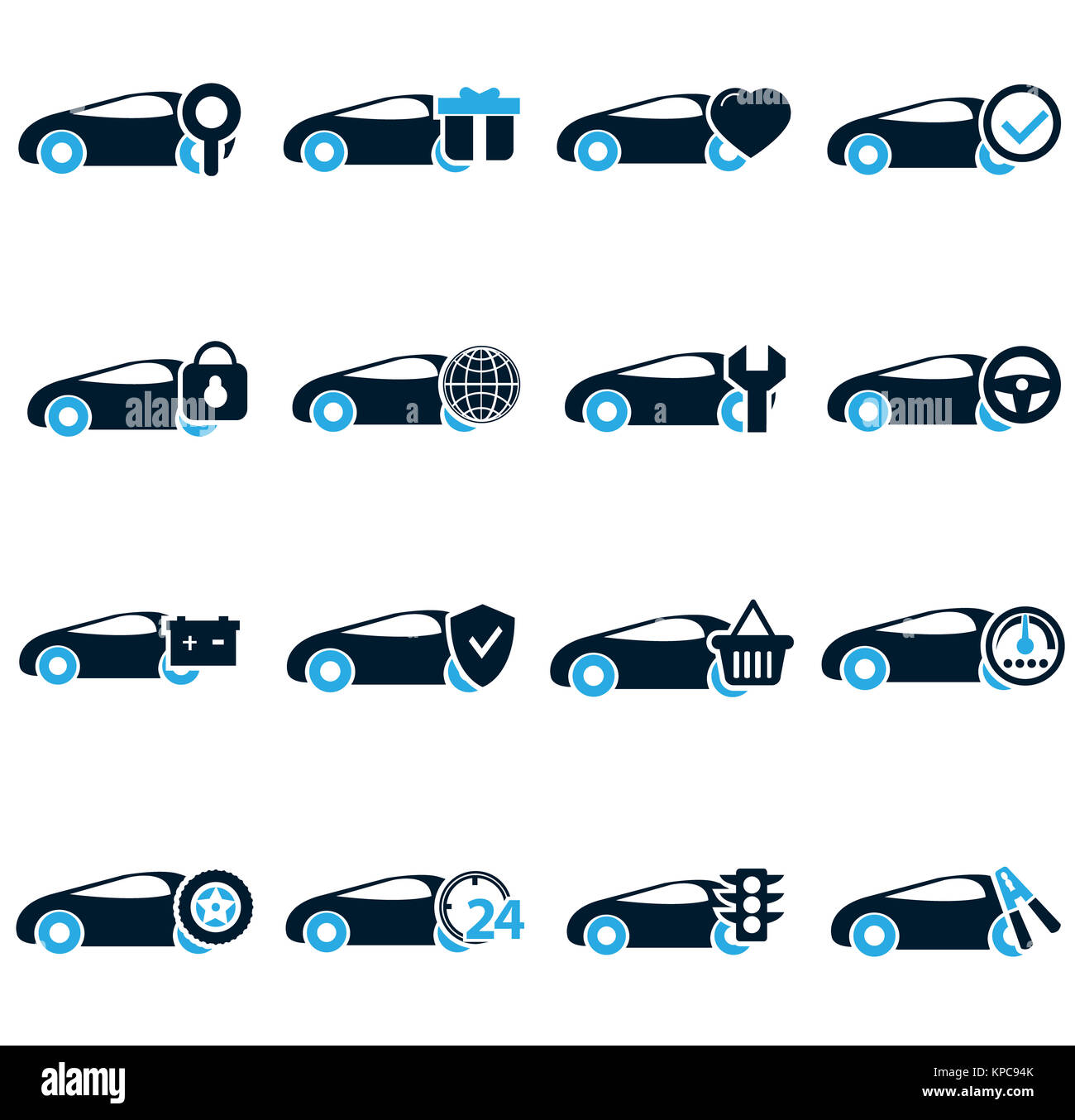 Car service icons set Stock Photo - Alamy