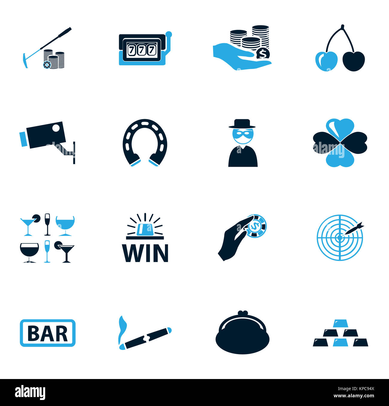 Casino icons set Stock Photo - Alamy