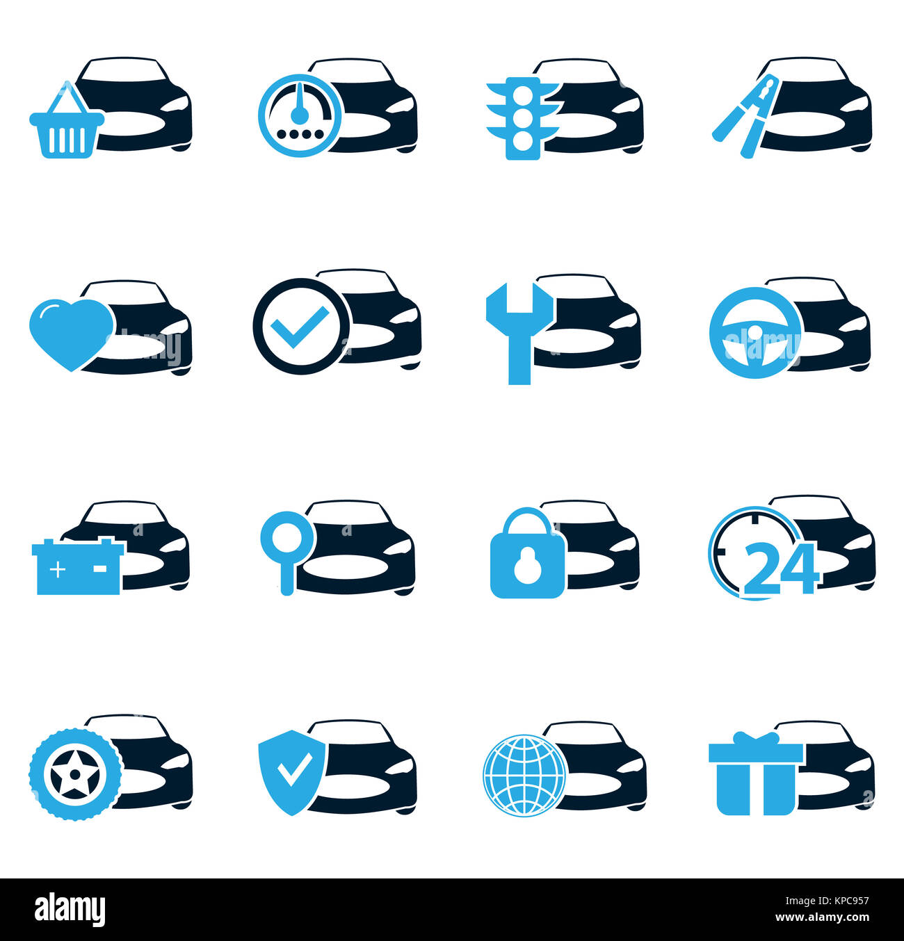 Car service icons set Stock Photo - Alamy