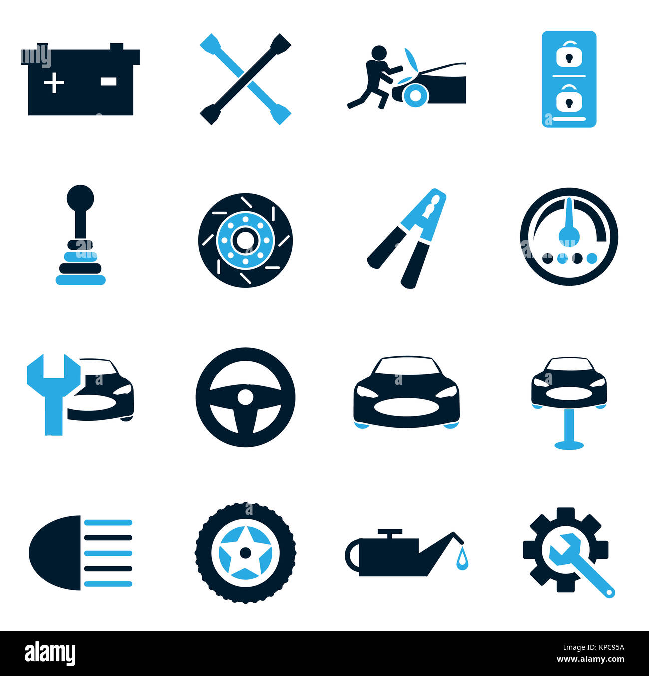 Car service icons set Stock Photo - Alamy