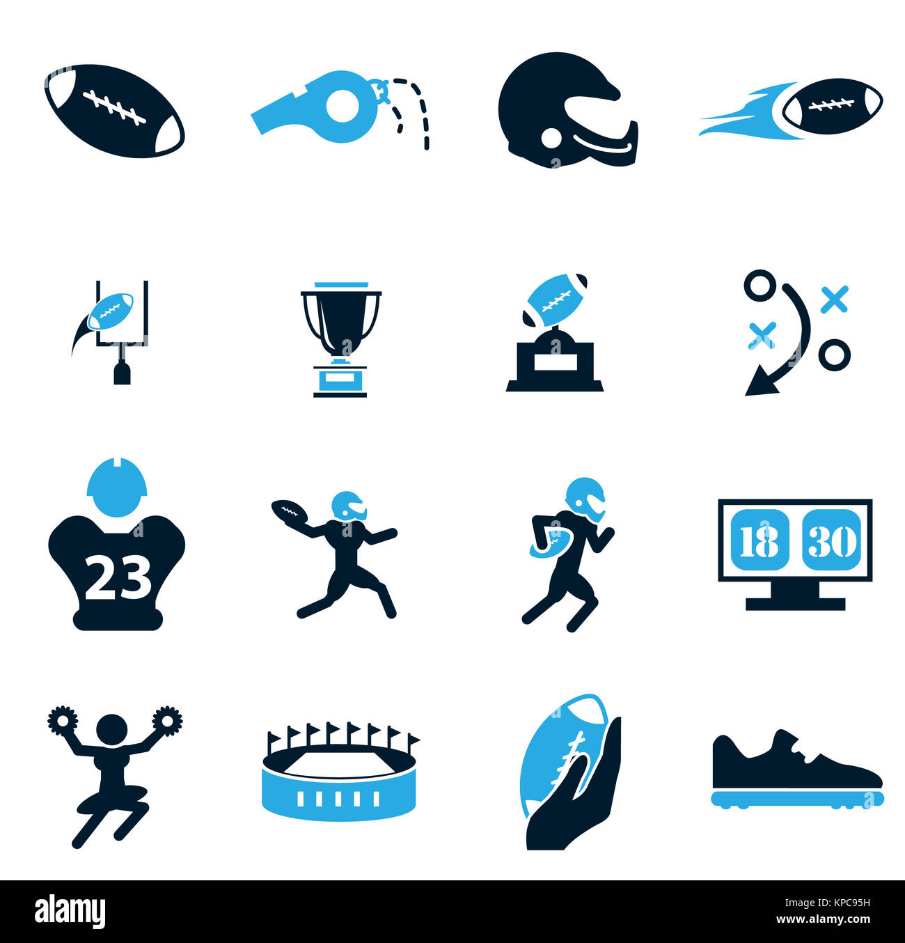 American Football Icons Stock Photo - Alamy