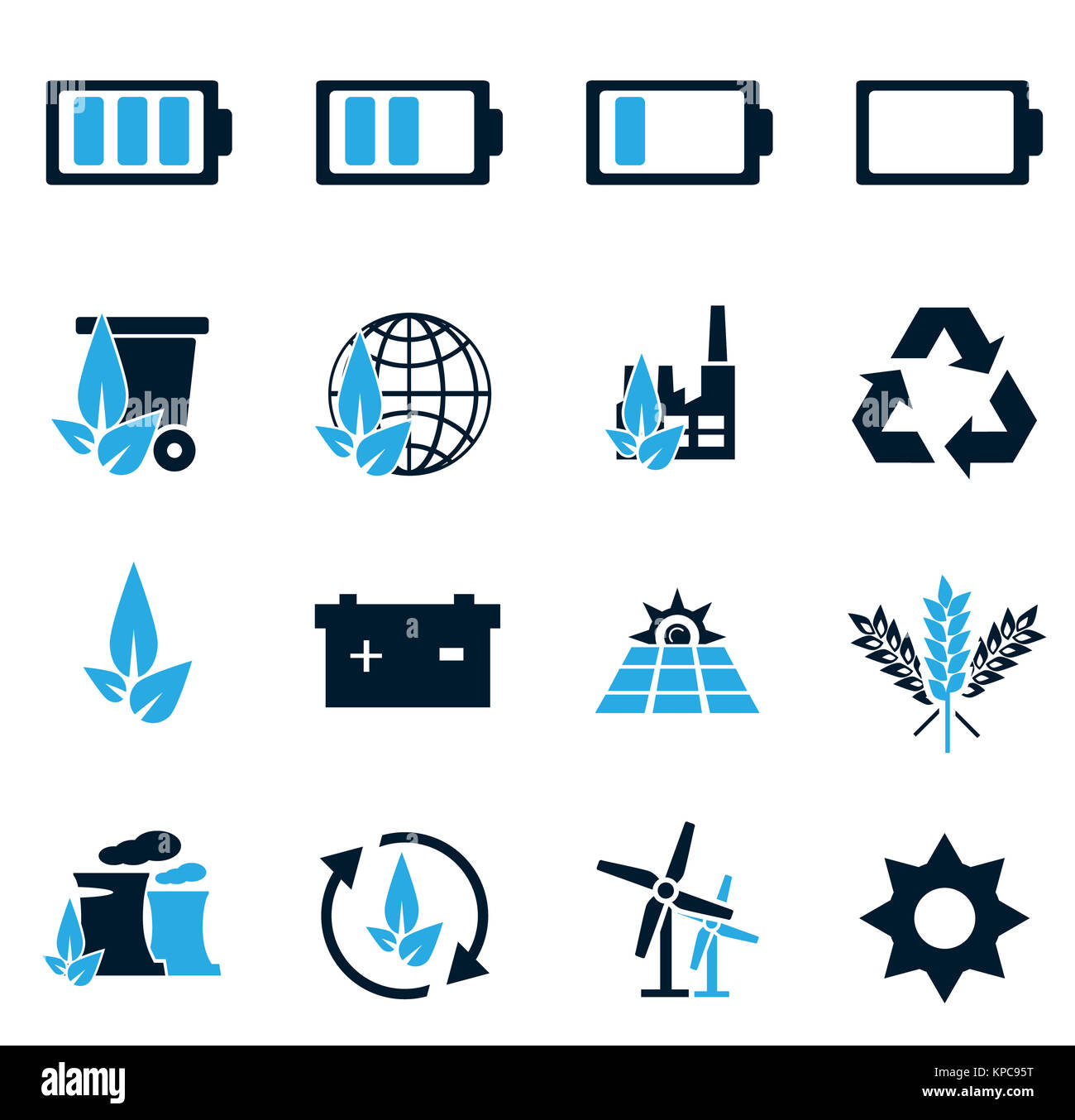 Alternative energy icons Stock Photo - Alamy