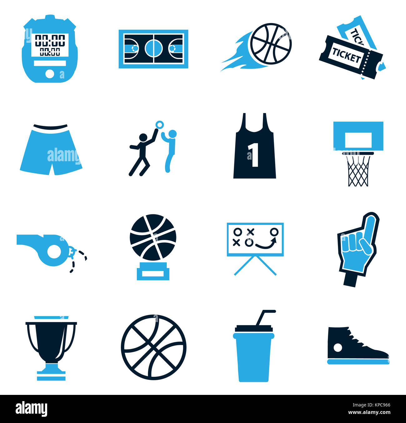 Basketball Icon set Stock Photo - Alamy