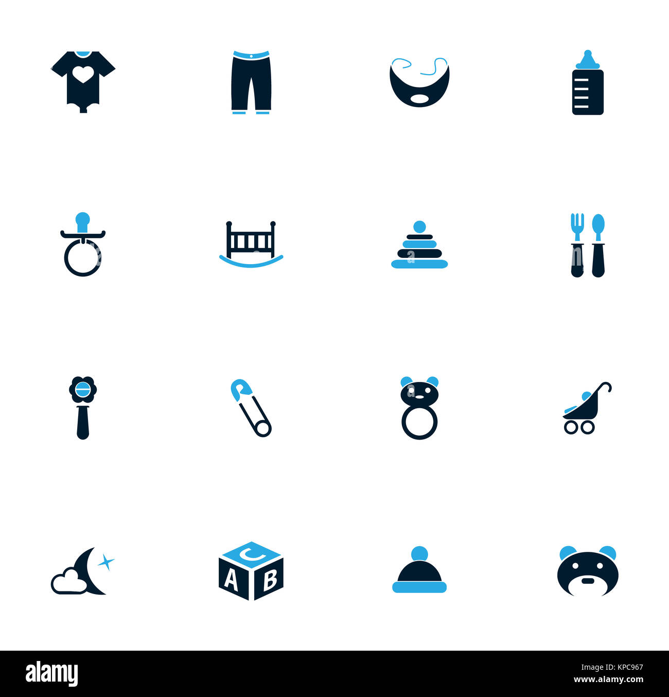 Baby icons set Stock Photo - Alamy