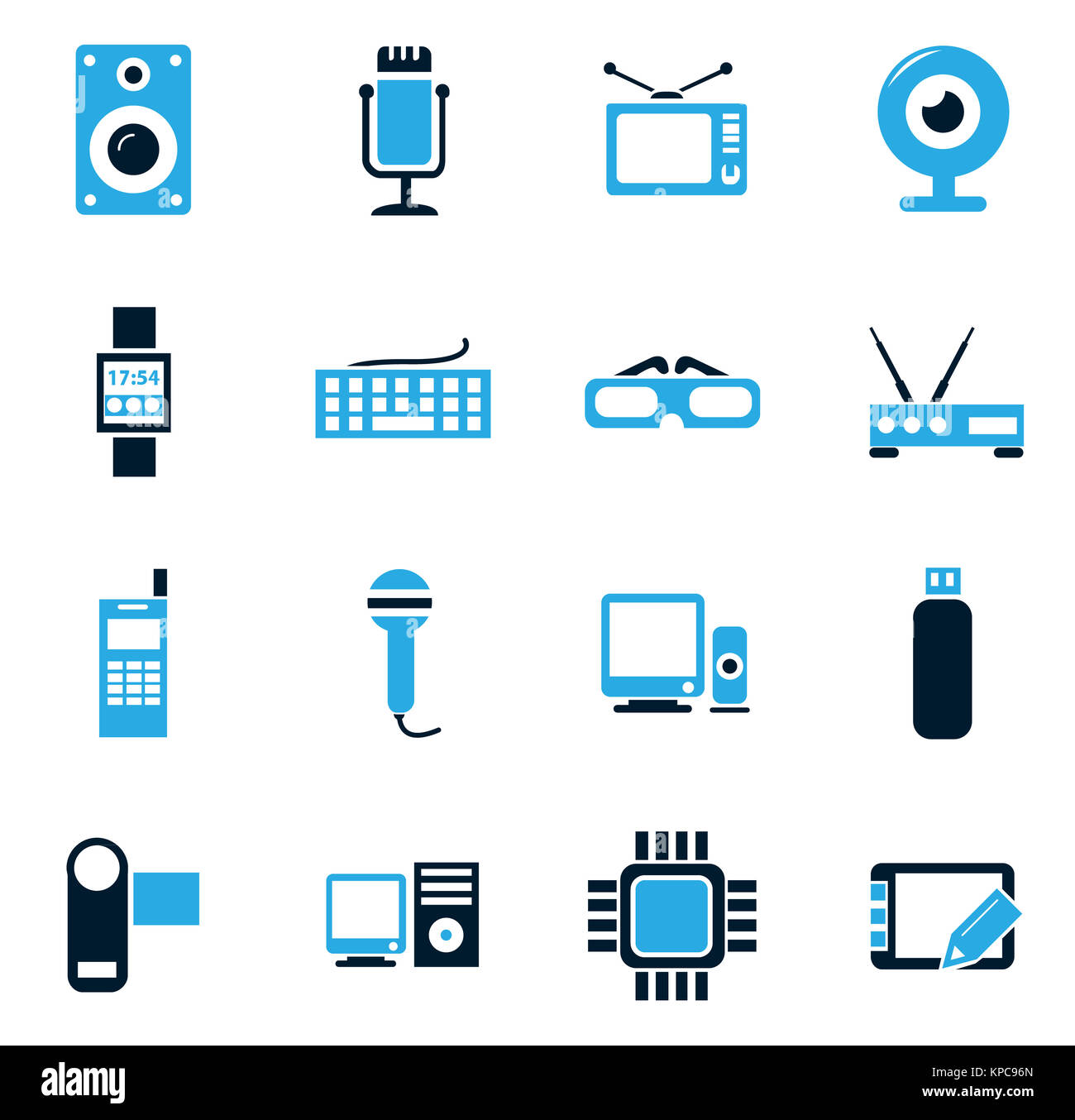 Gadget icon set Stock Photo - Alamy