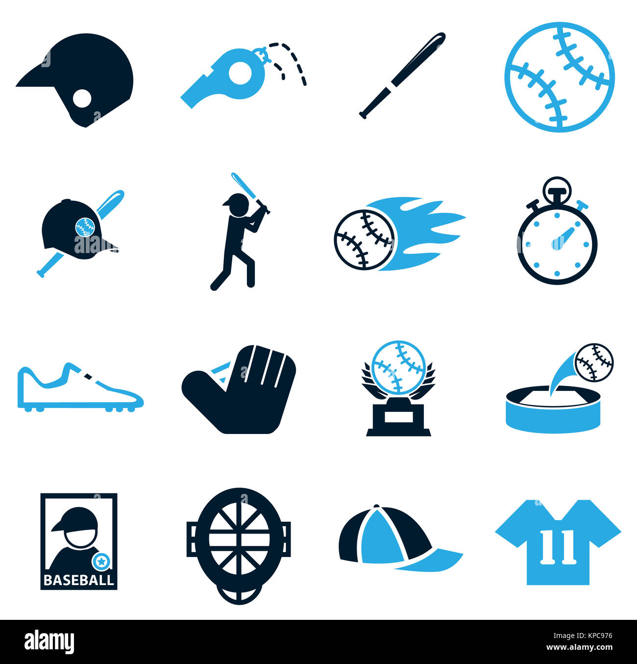 Baseball Icon set Stock Photo - Alamy