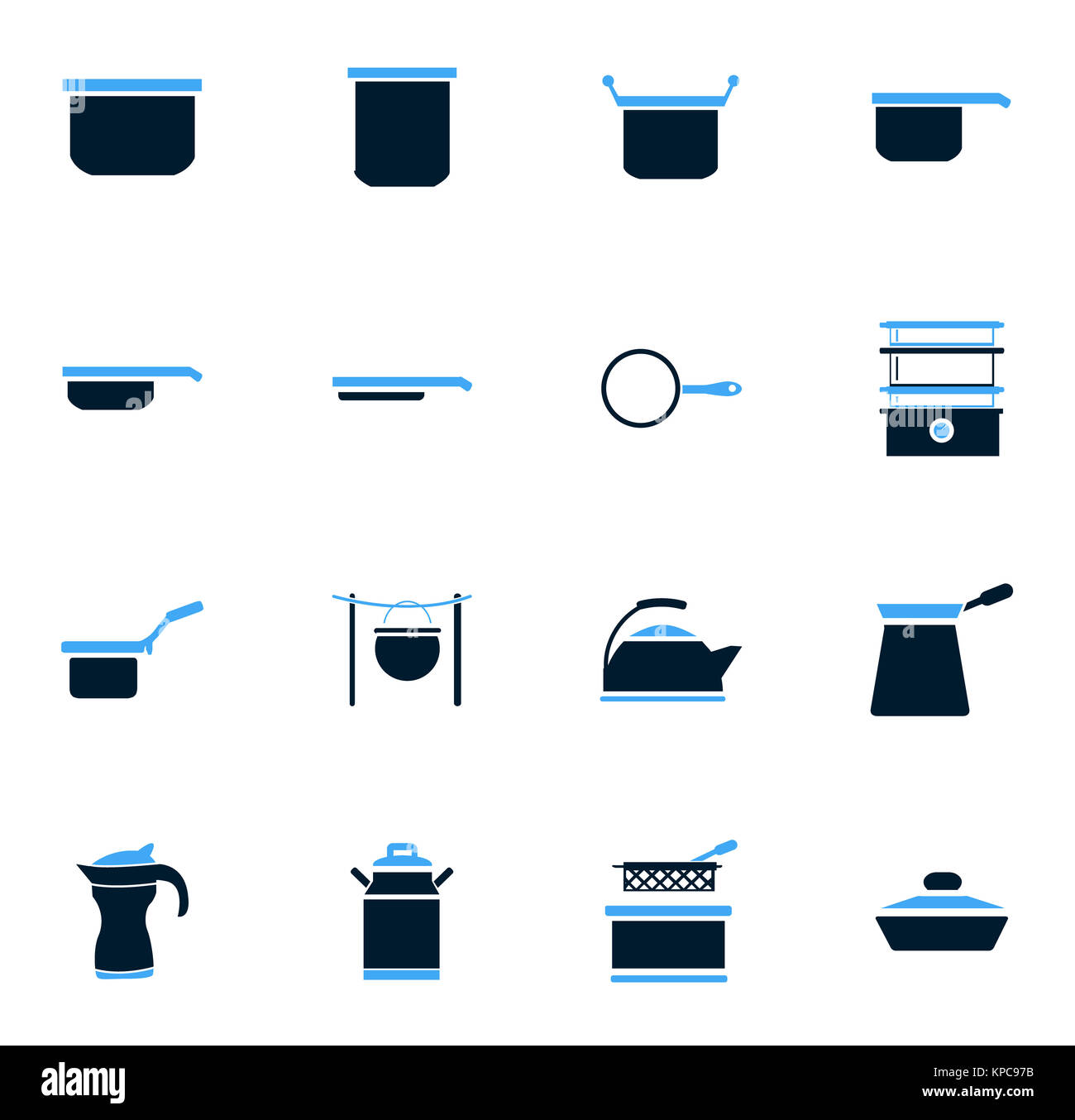Dishes icons set Stock Photo - Alamy