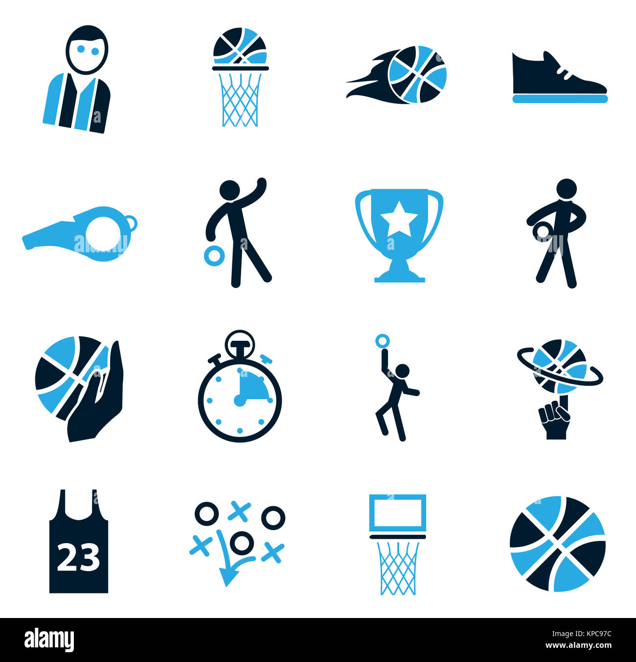 Basketball Icon set Stock Photo - Alamy
