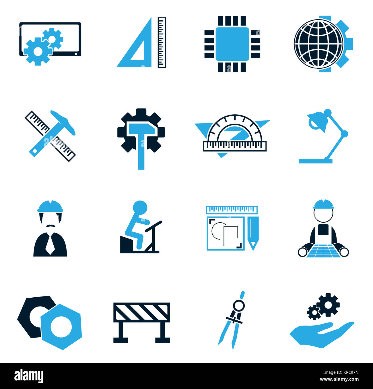 Engineering icons set Stock Photo - Alamy