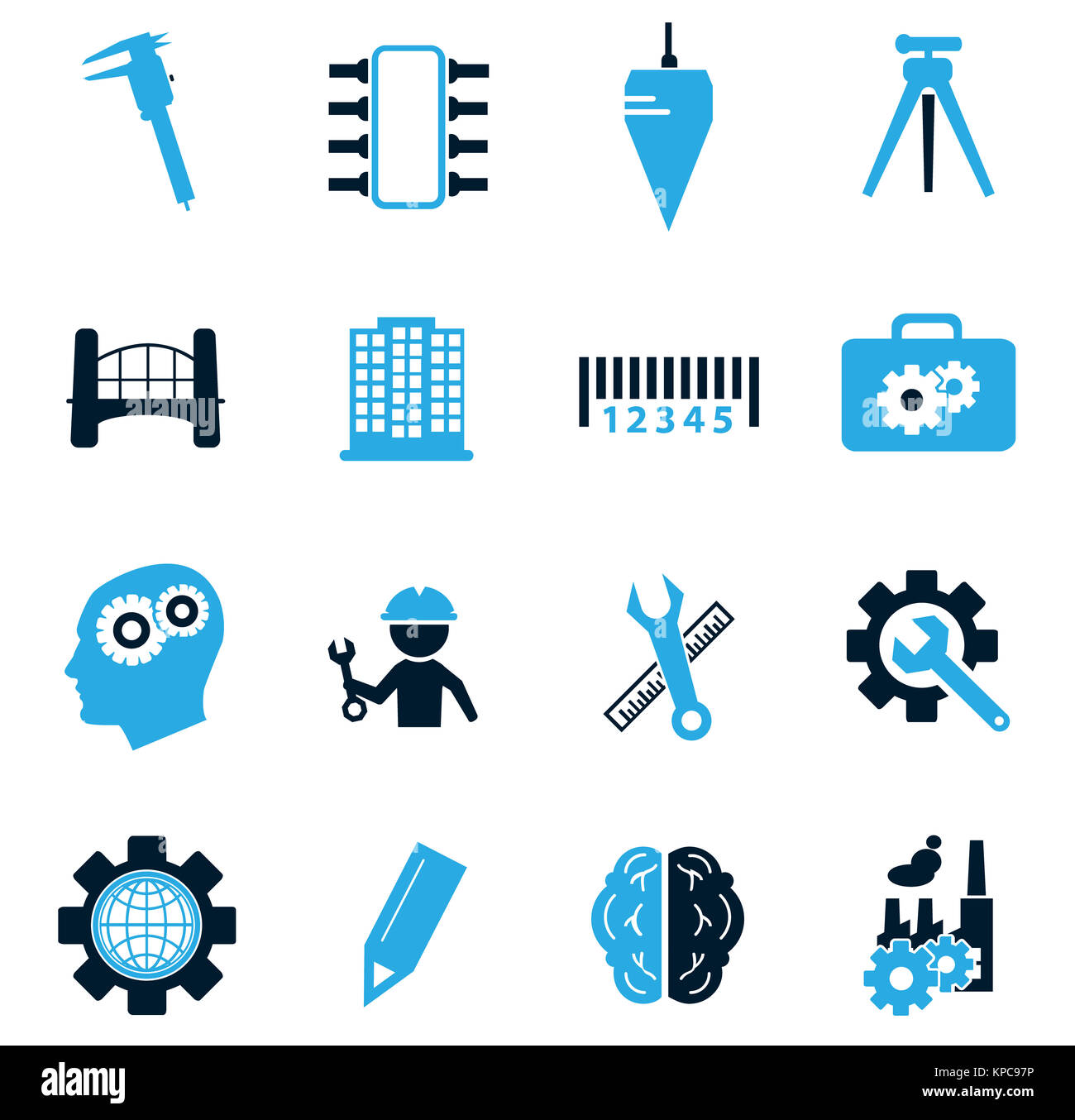 Engineering icons set Stock Photo - Alamy