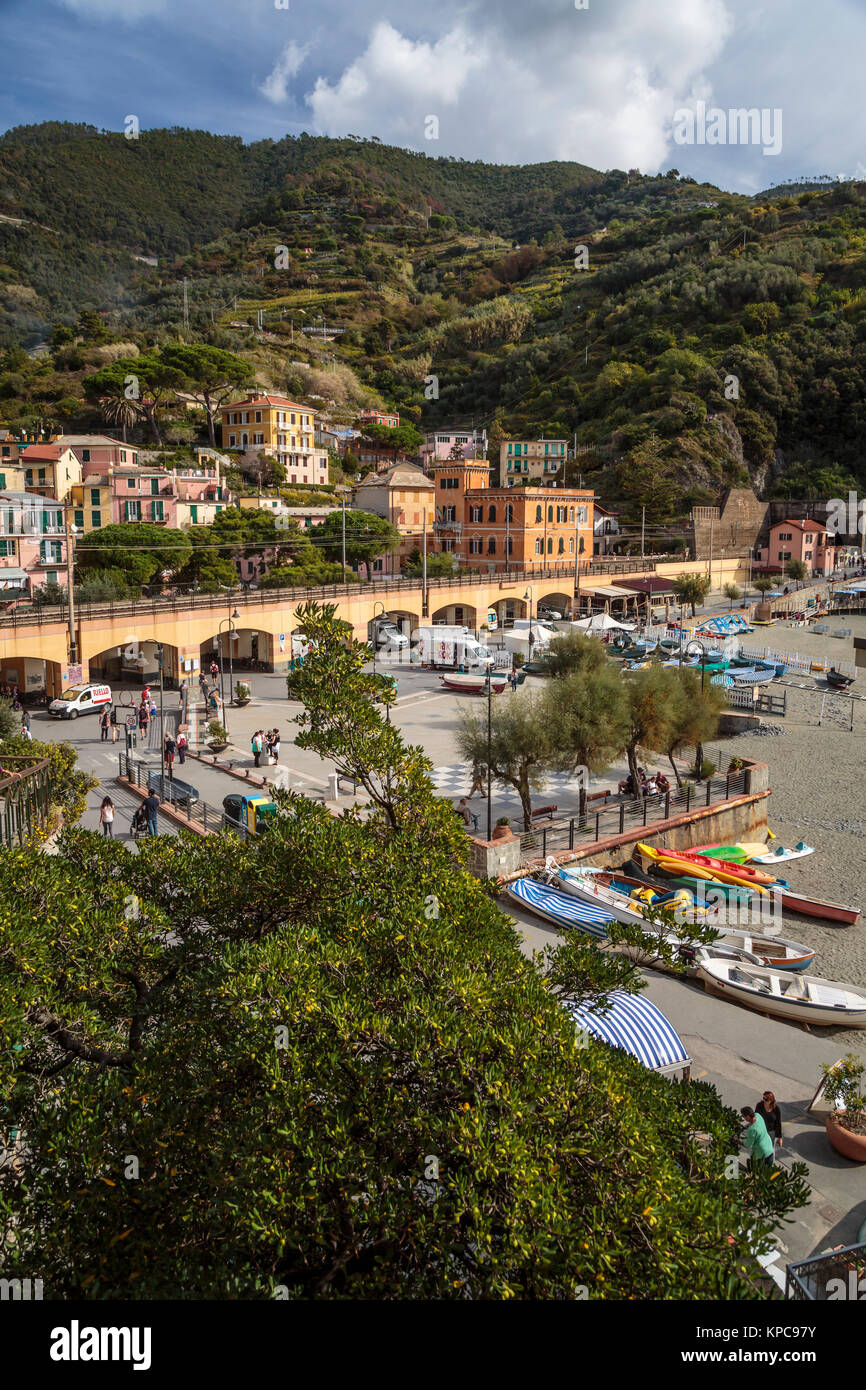 The coastal village of Monterosso al Mare, Liguria, Italy, Europe Stock ...