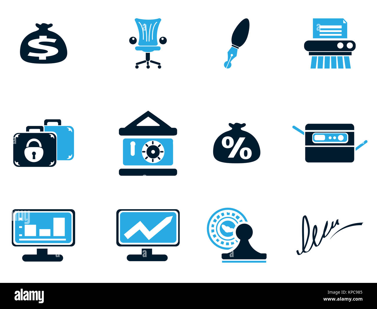 Finance icon set Stock Photo - Alamy