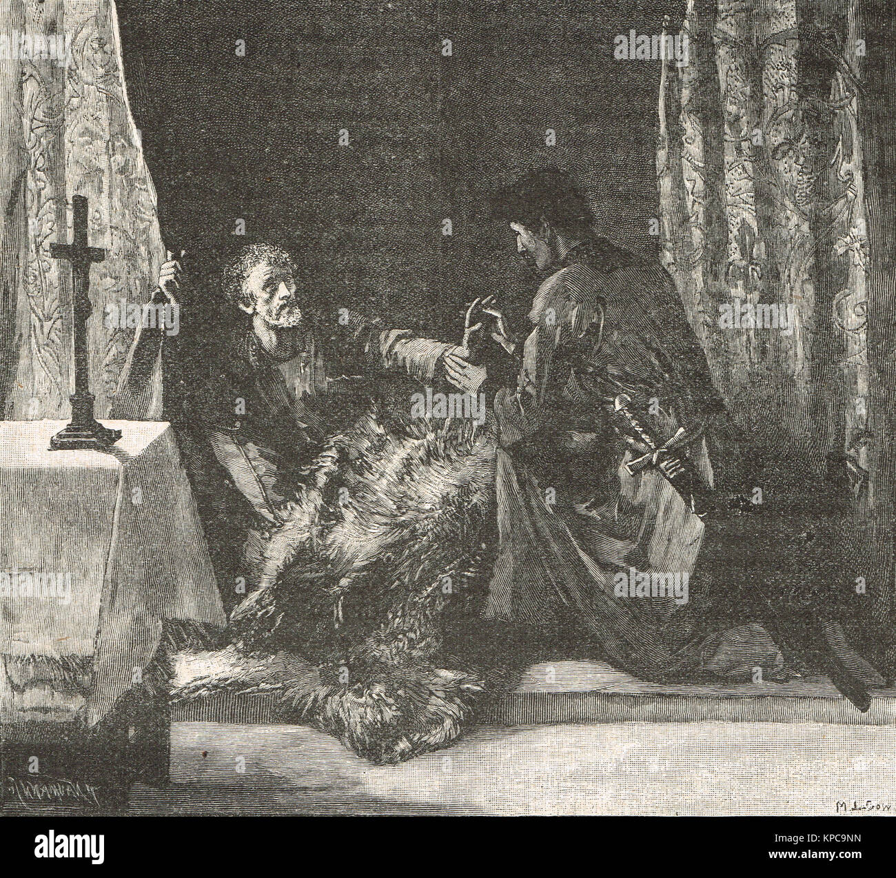 Dying wish of Robert Bruce, King of Scots to Sir James Douglas, Manor ...