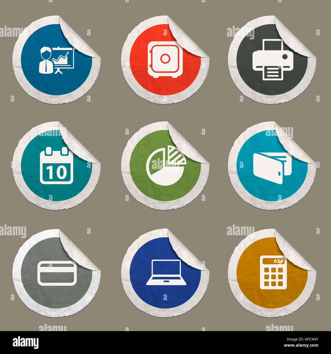 Office simply icons Stock Photo - Alamy