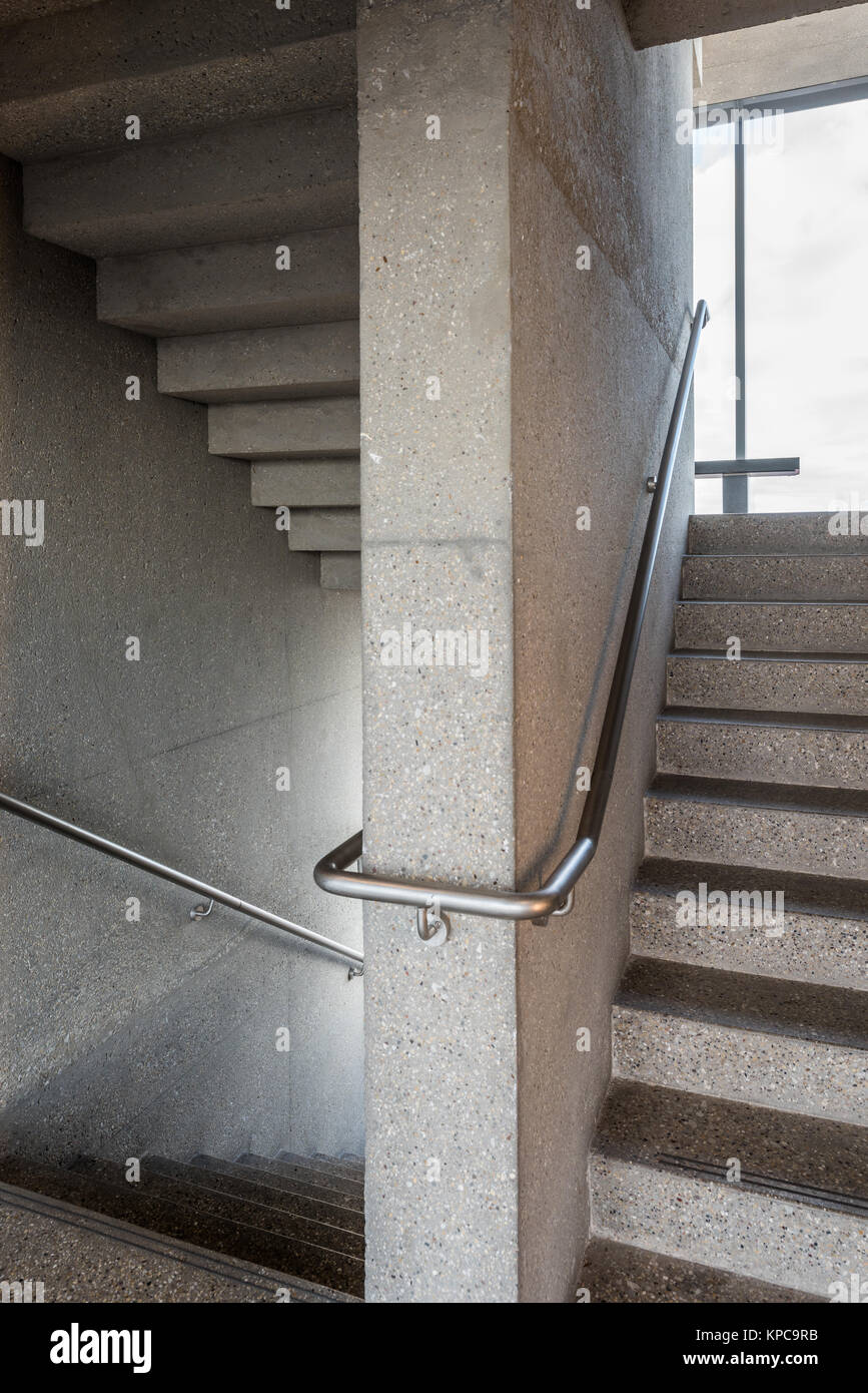 Staircase in the Logan Center at the University of Chicago Stock Photo ...