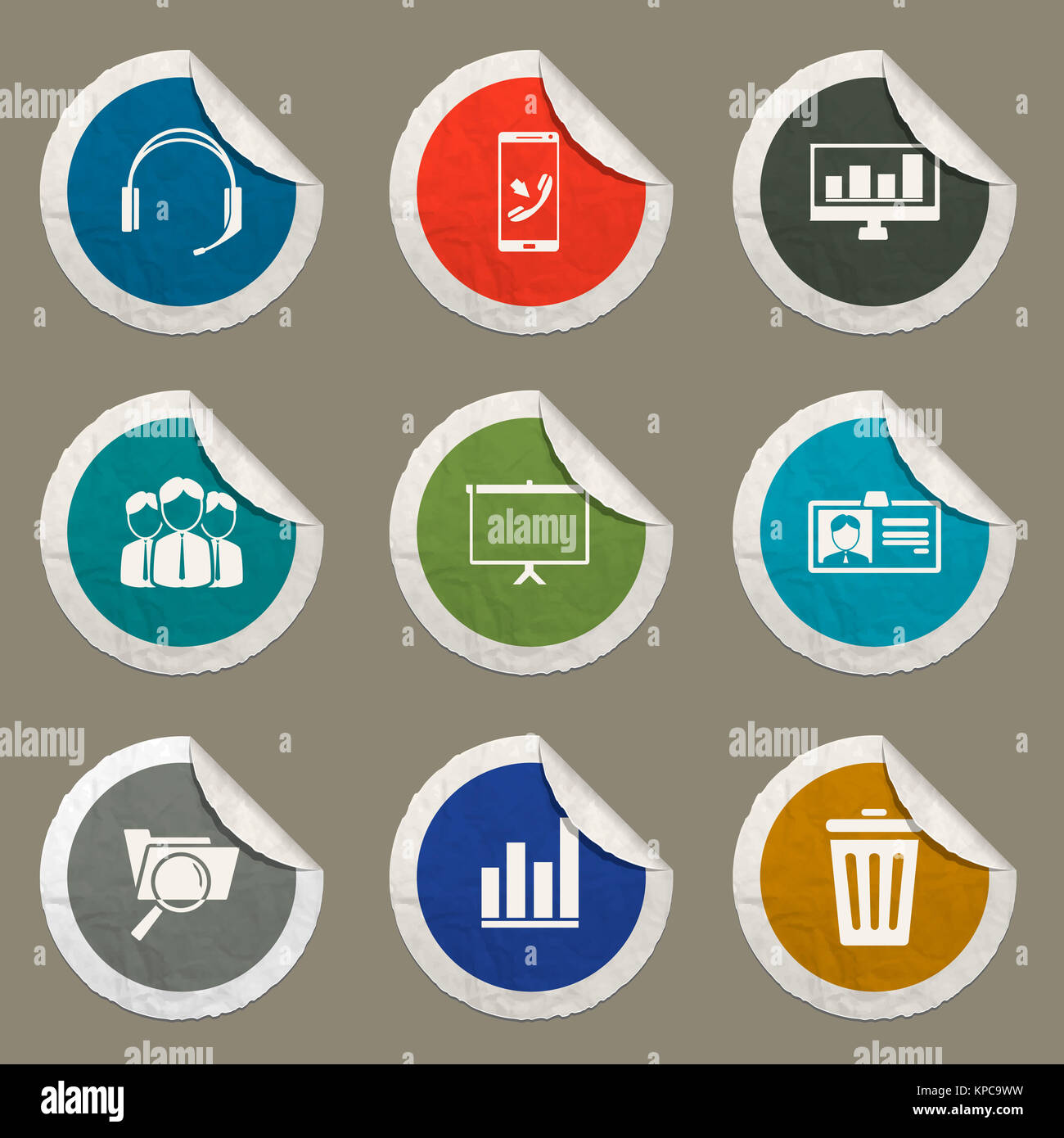 Business simple icons Stock Photo - Alamy