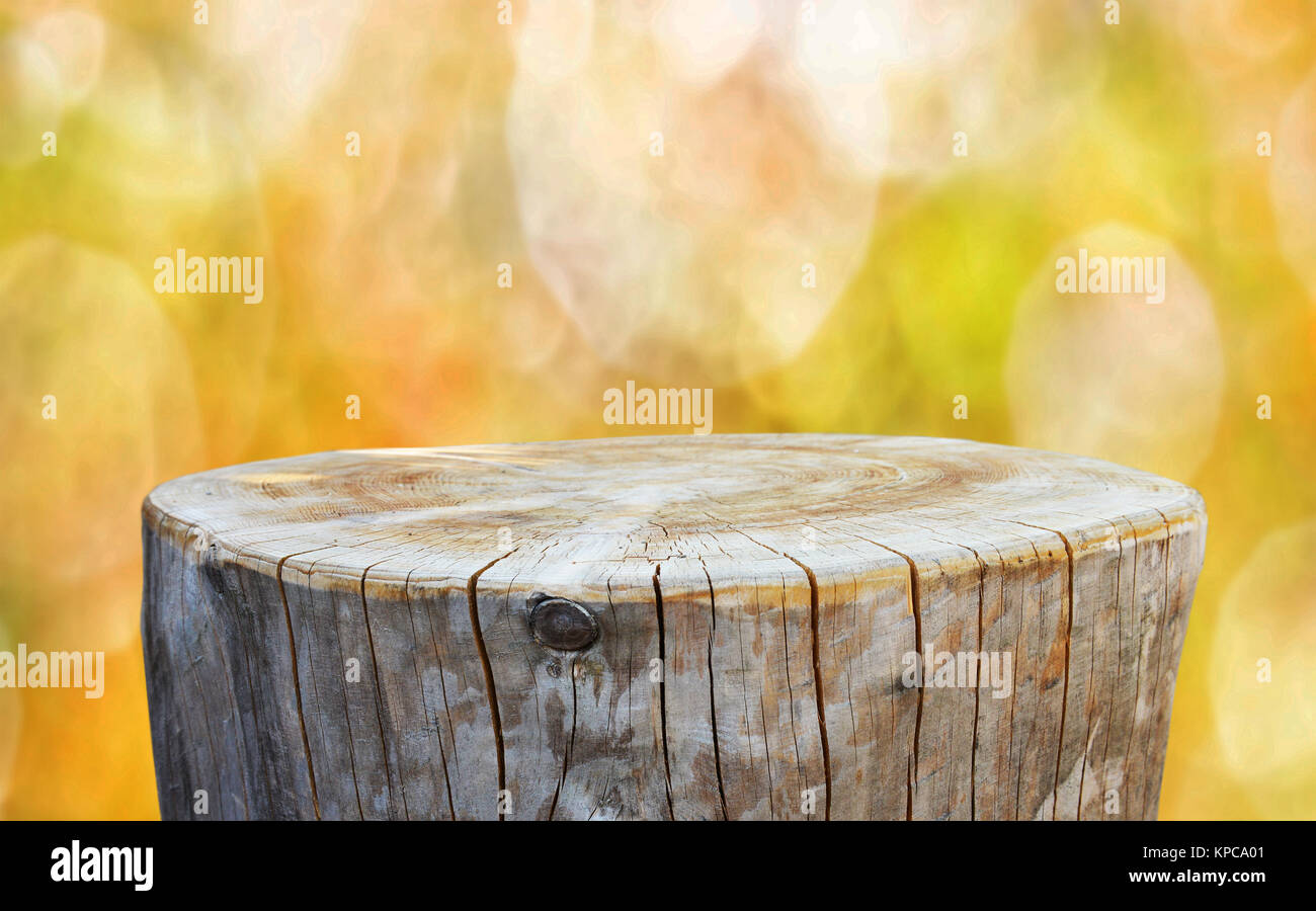 Empty tree trunk for display montags Stock Photo - Alamy