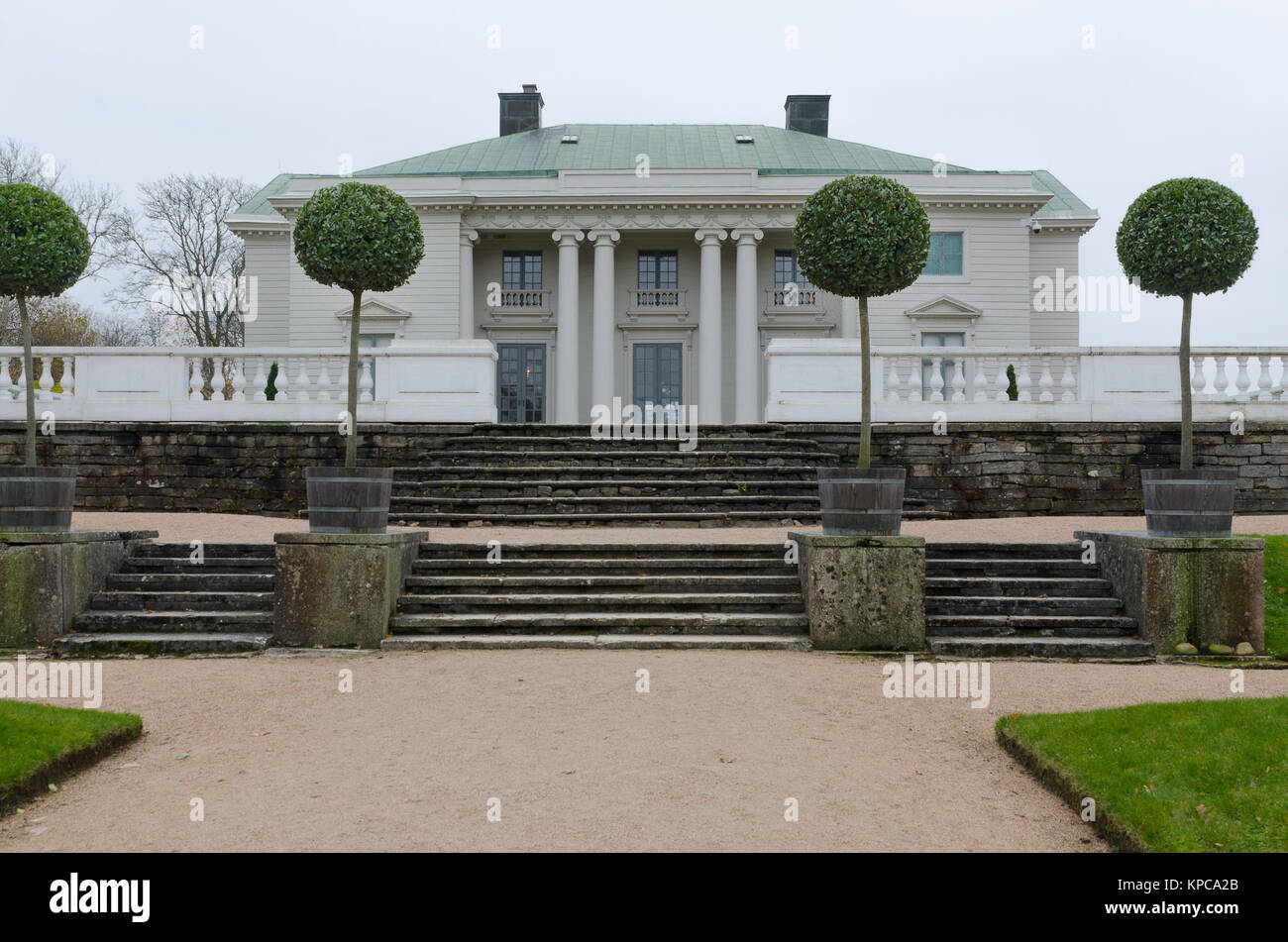 Gunnebo castle a very grey day Stock Photo - Alamy