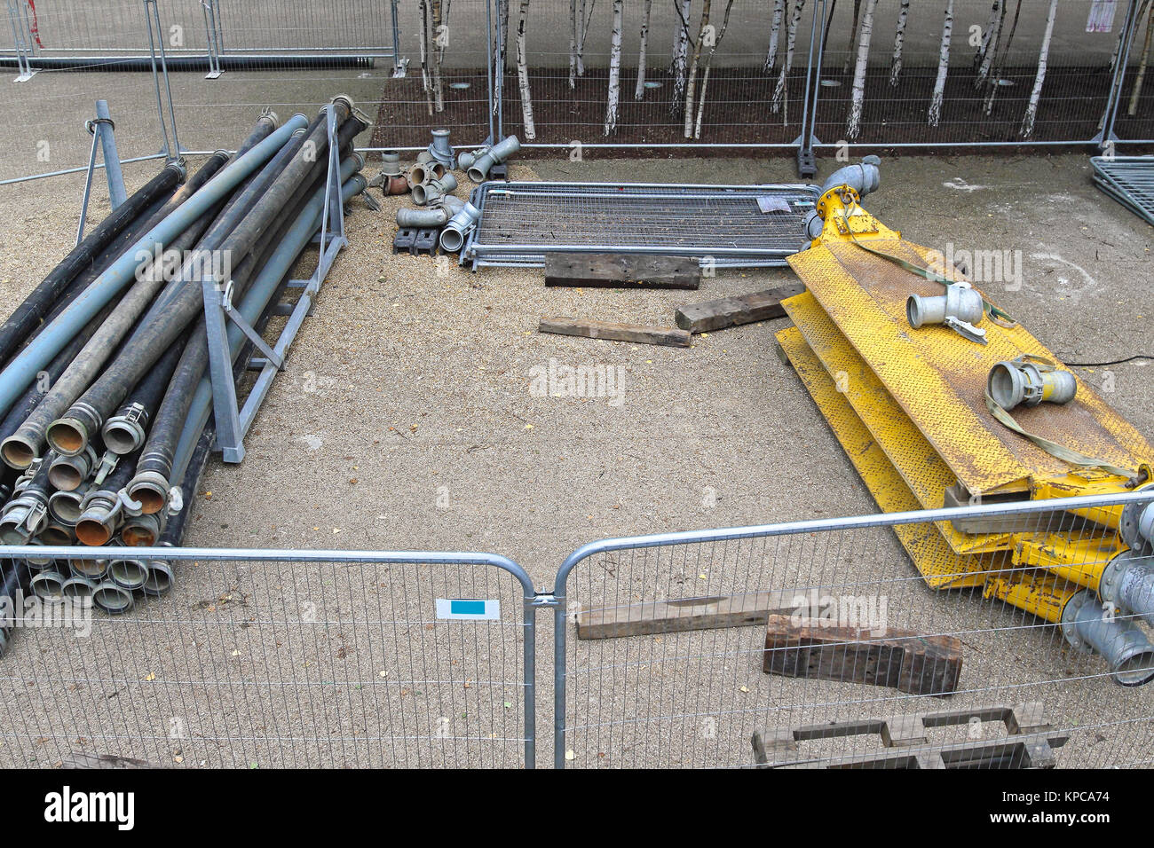 Construction Site Pipes Stock Photo - Alamy