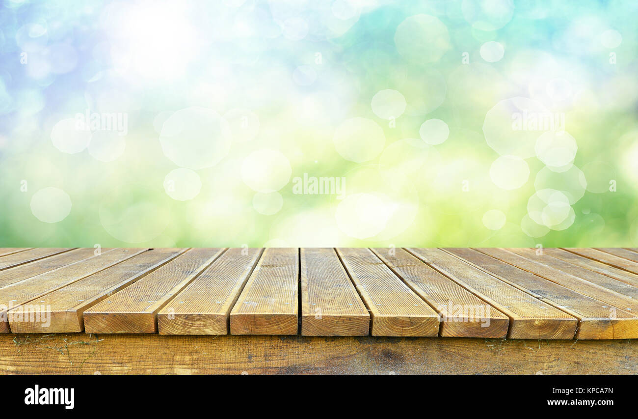 Empty table for display montages Stock Photo - Alamy