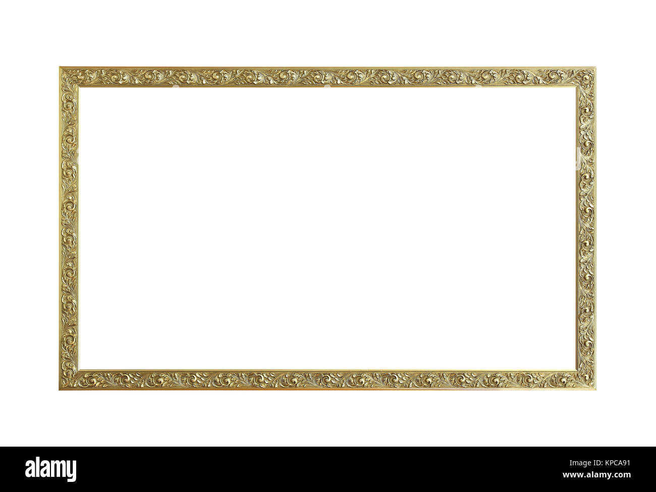 Gold engraved frame Cut Out Stock Images & Pictures - Alamy