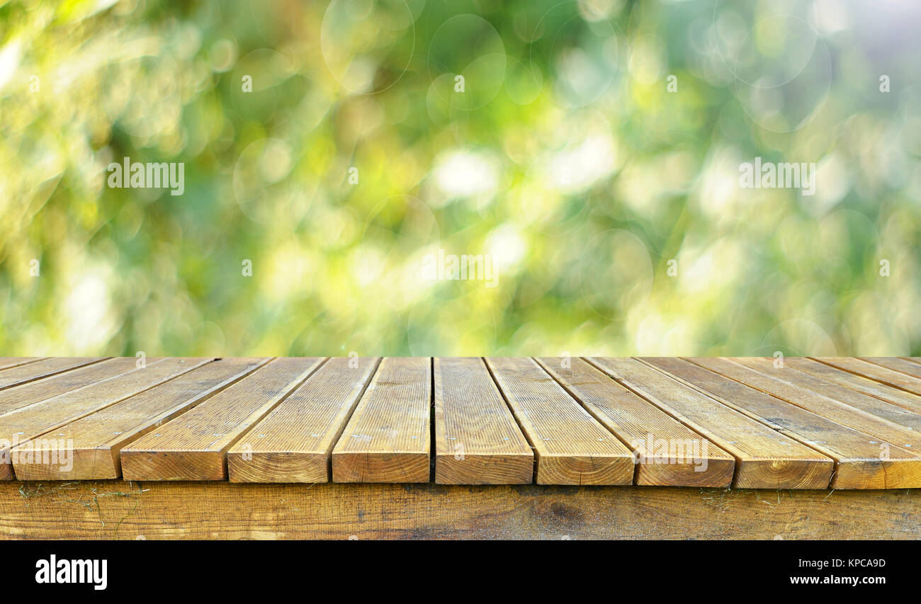 Empty table for display montages Stock Photo - Alamy