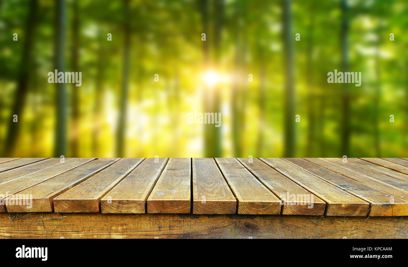 Empty table for display montages Stock Photo - Alamy