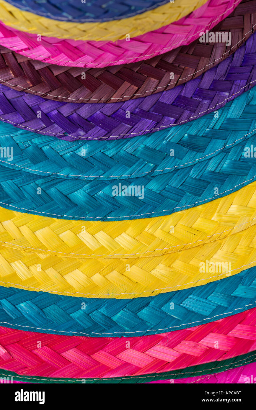 Colorful background of woven straw Stock Photo - Alamy