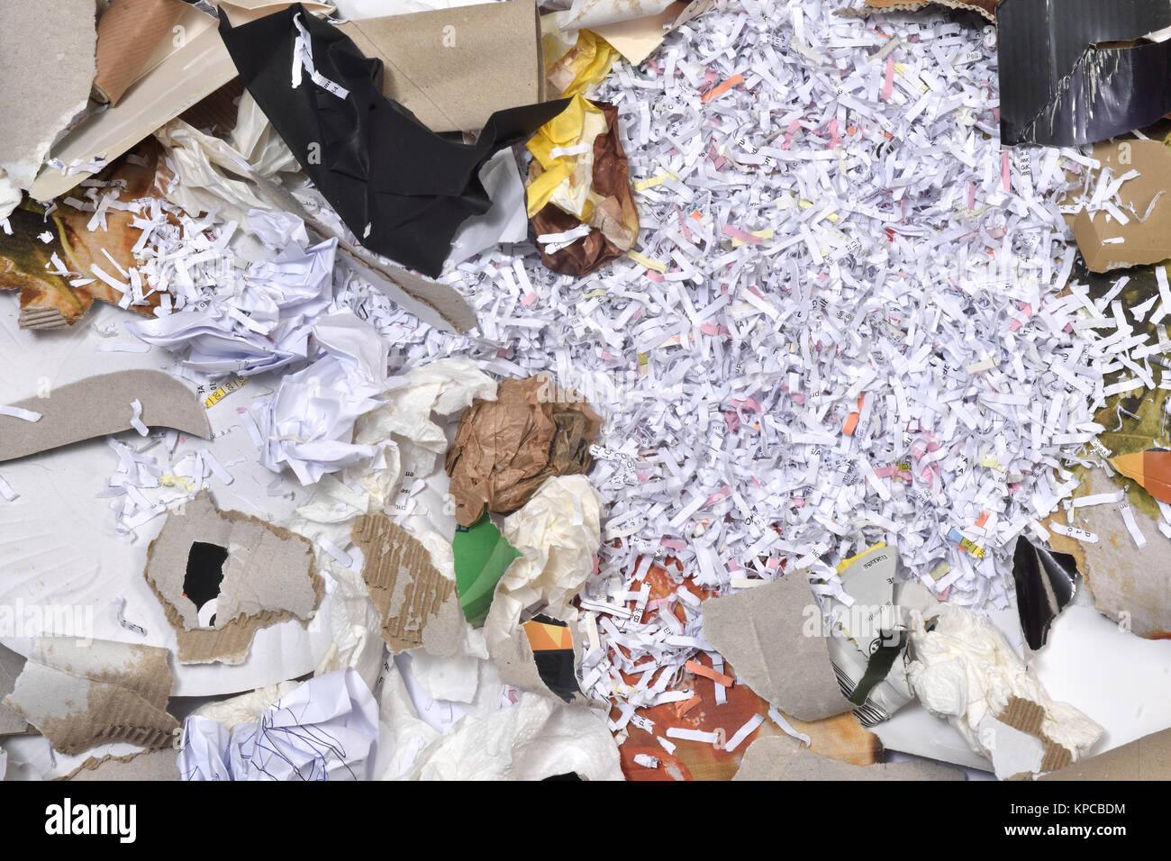 inside of a paper recycling container Stock Photo - Alamy