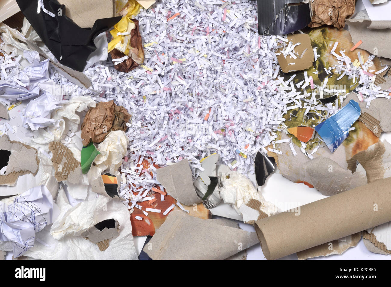 inside of a paper recycling container Stock Photo - Alamy