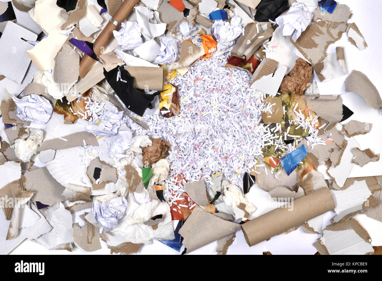inside of a paper recycling container Stock Photo - Alamy