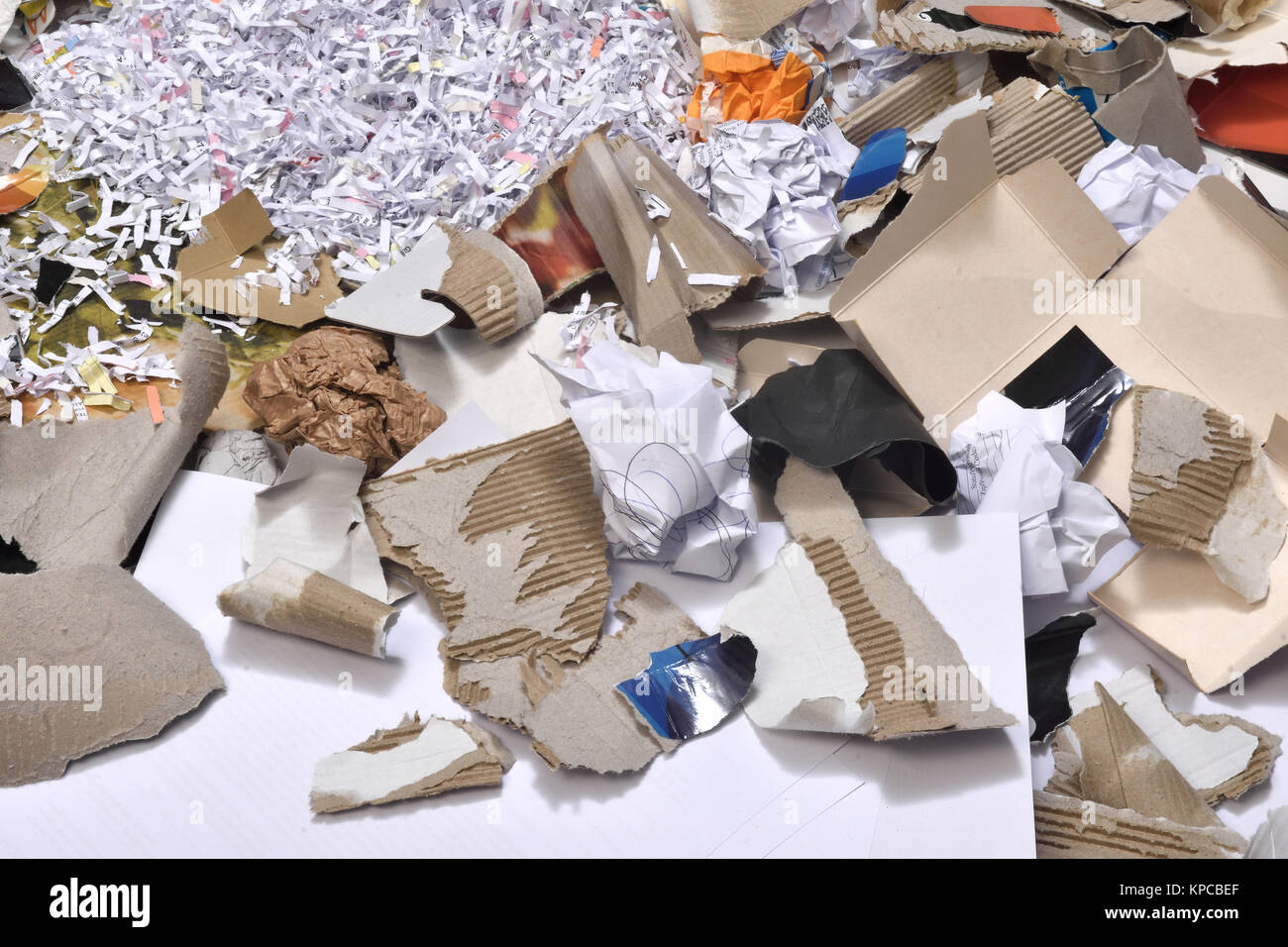 inside of a paper recycling container Stock Photo - Alamy