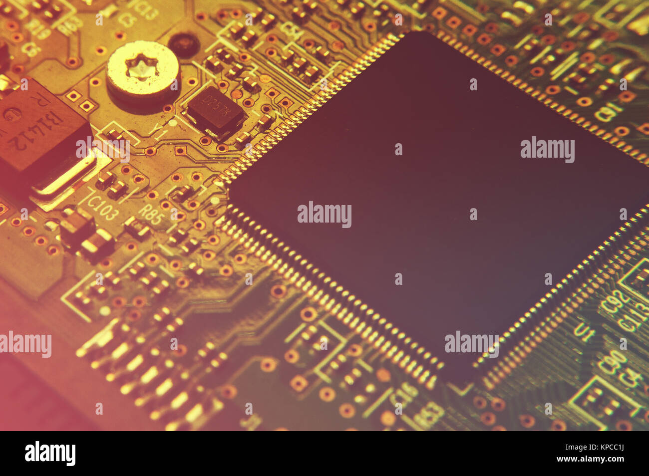 closeup of electronic circuit board Stock Photo - Alamy