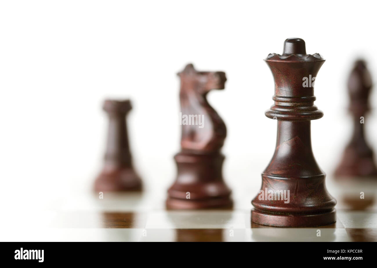 Chess Game over White Background Stock Photo - Alamy