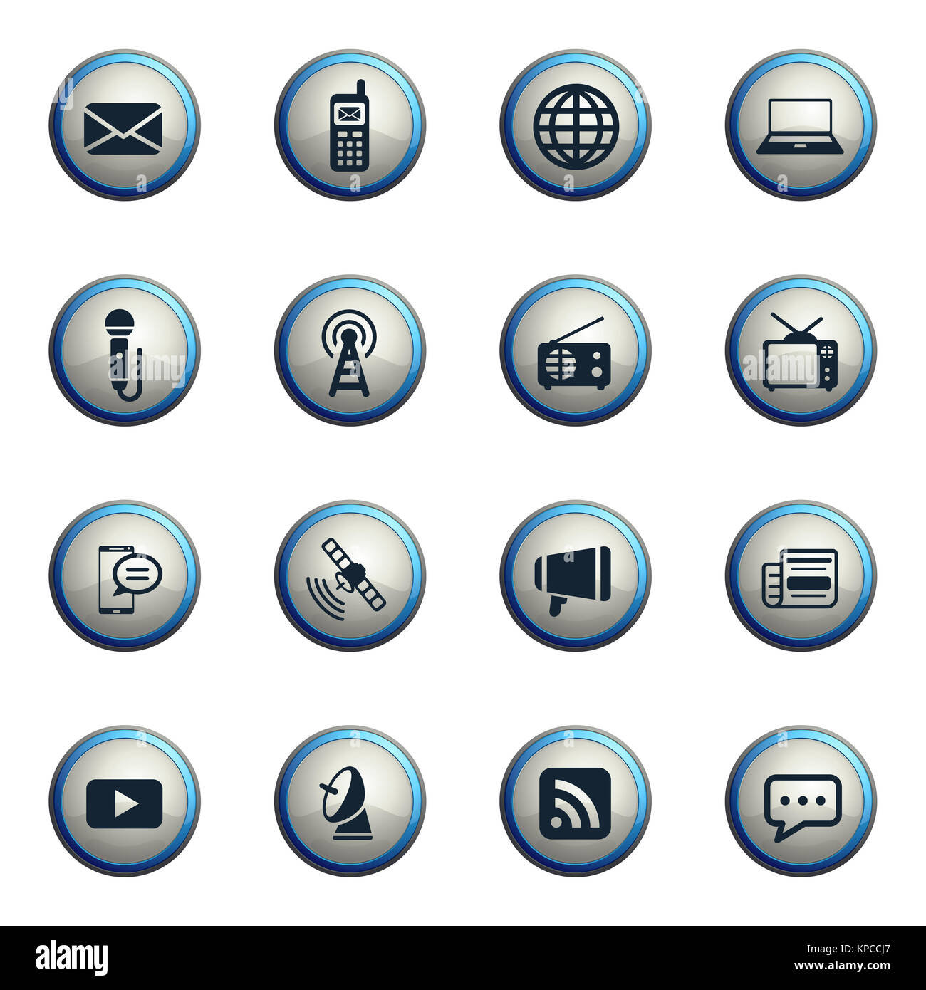 media icons set Stock Photo - Alamy