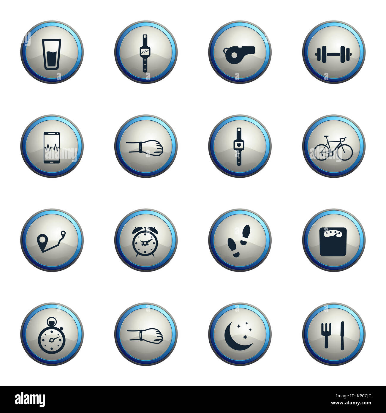 Jogging and workout simply icons Stock Photo - Alamy