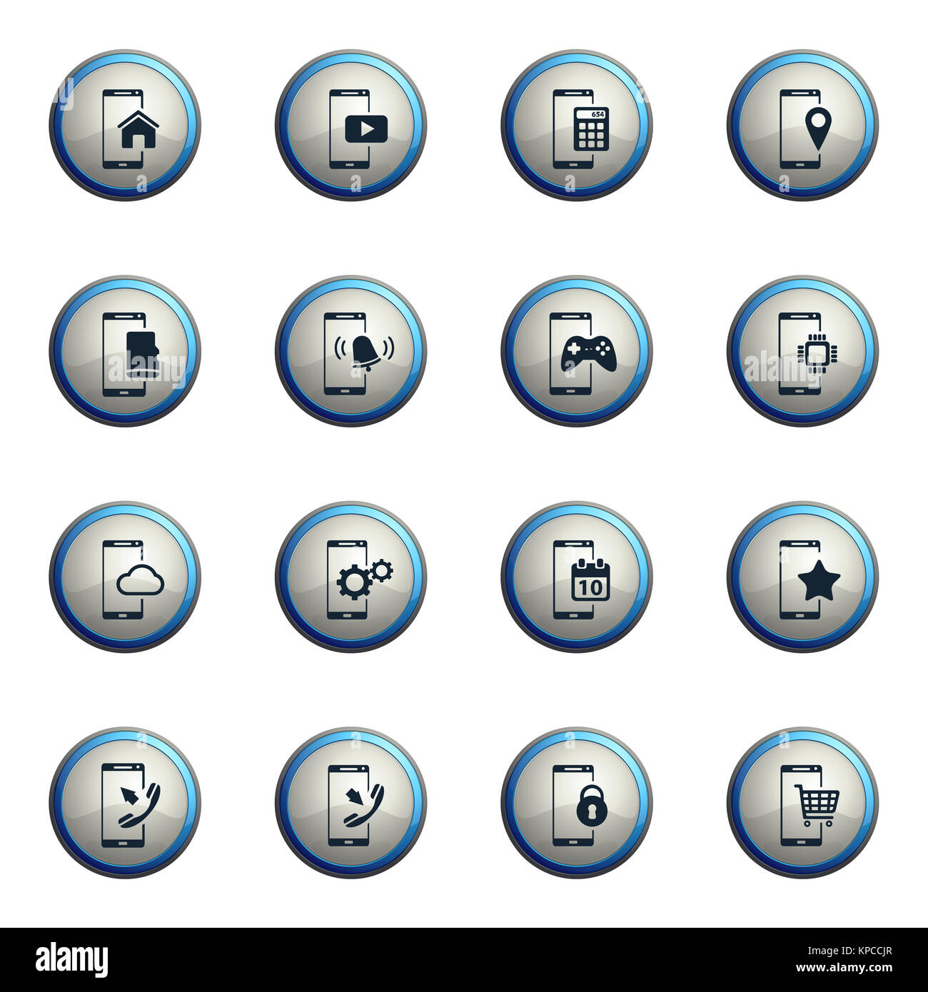 Smartphone simply icons Stock Photo - Alamy
