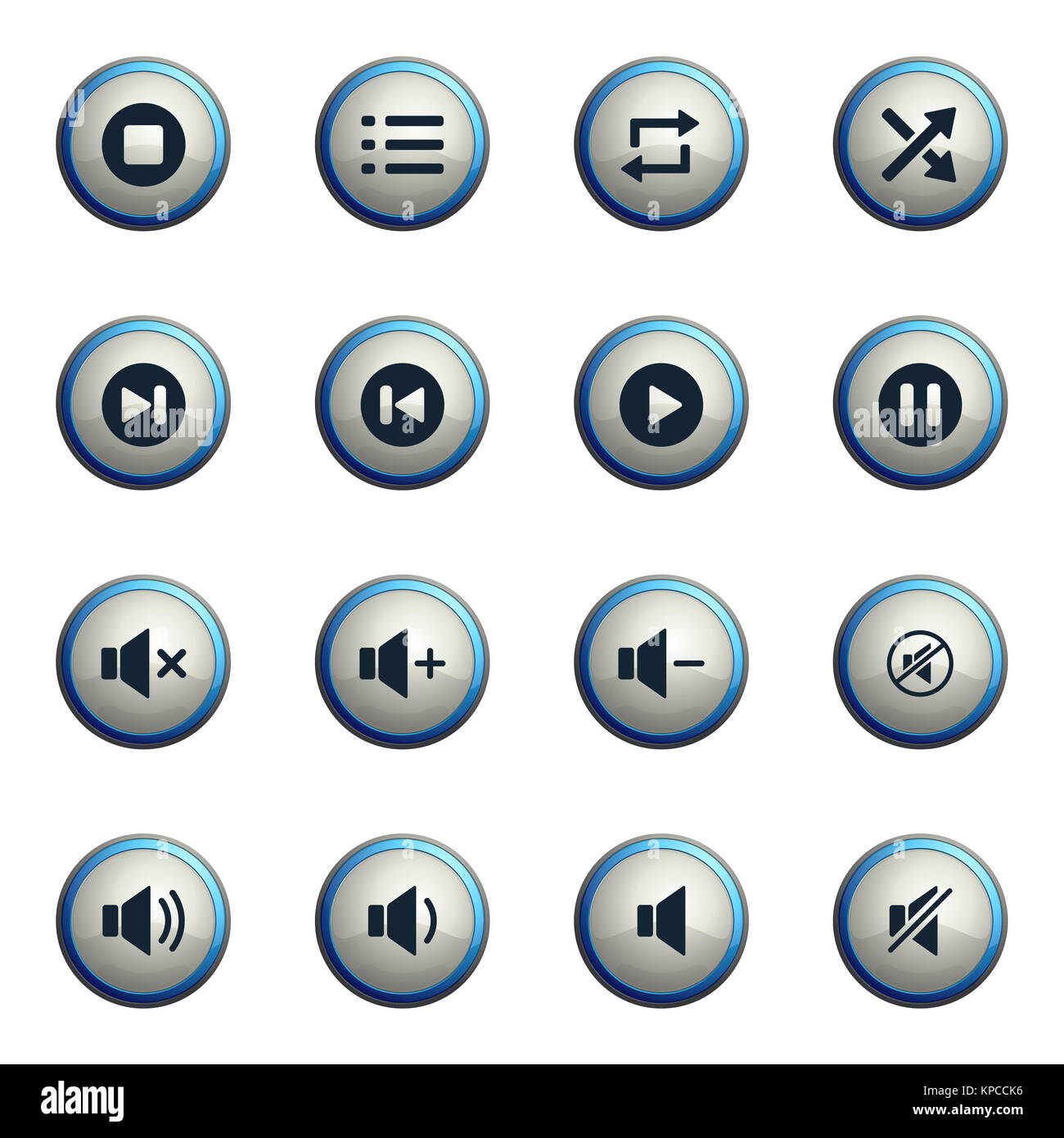 Media player icons Stock Photo - Alamy