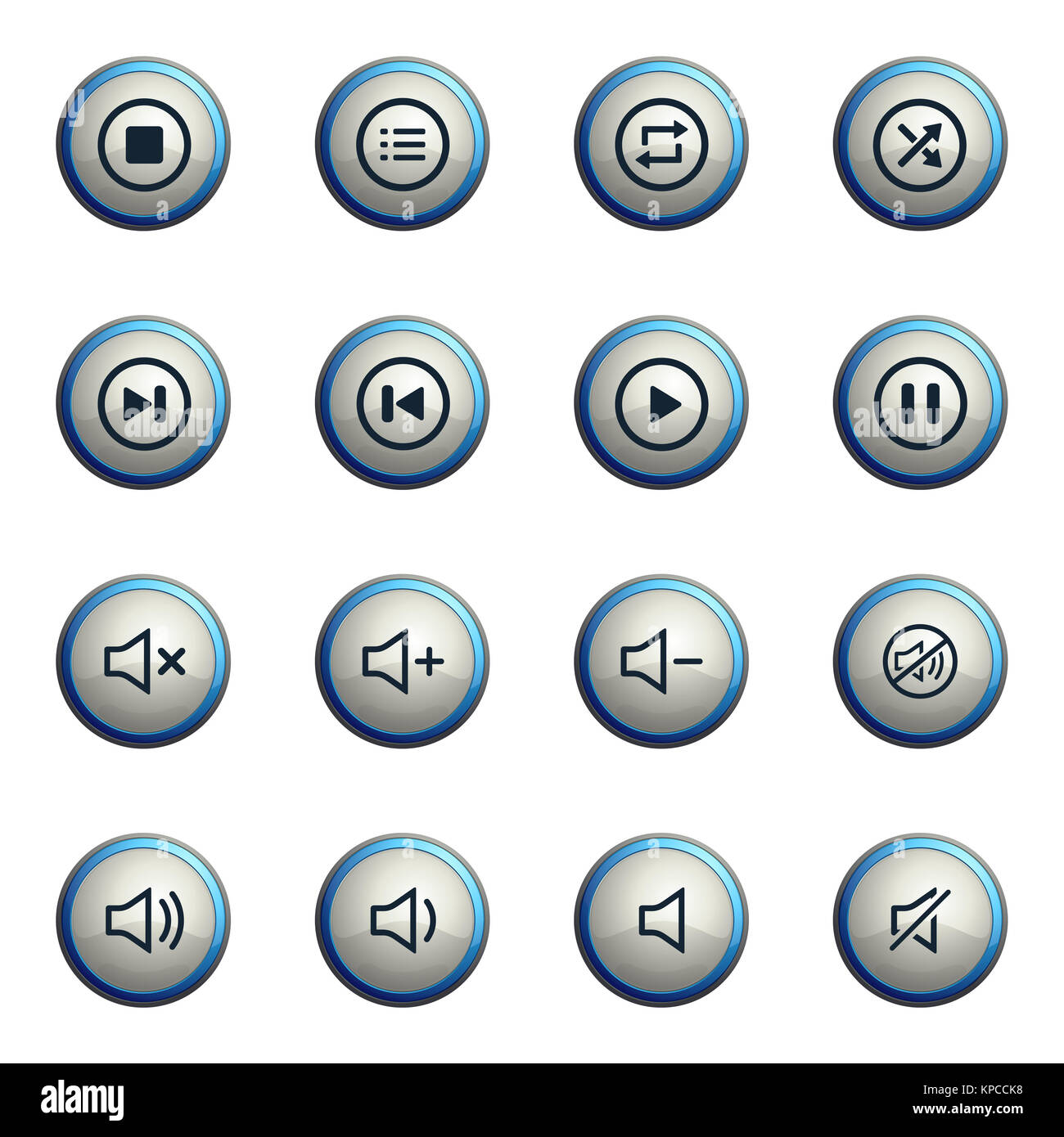 Media player icons Stock Photo - Alamy